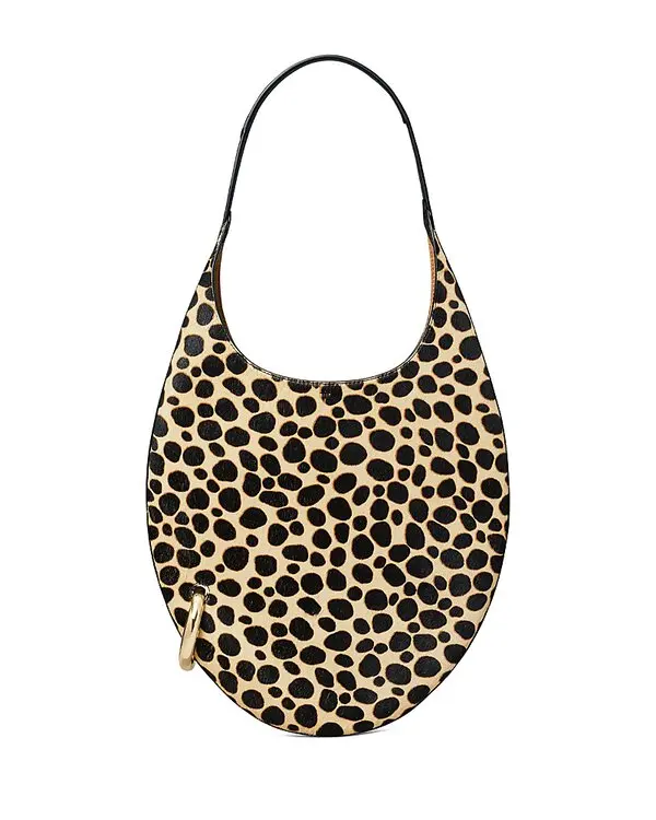 Tory Burch Pierced Printed Calf Hair Shoulder Bag