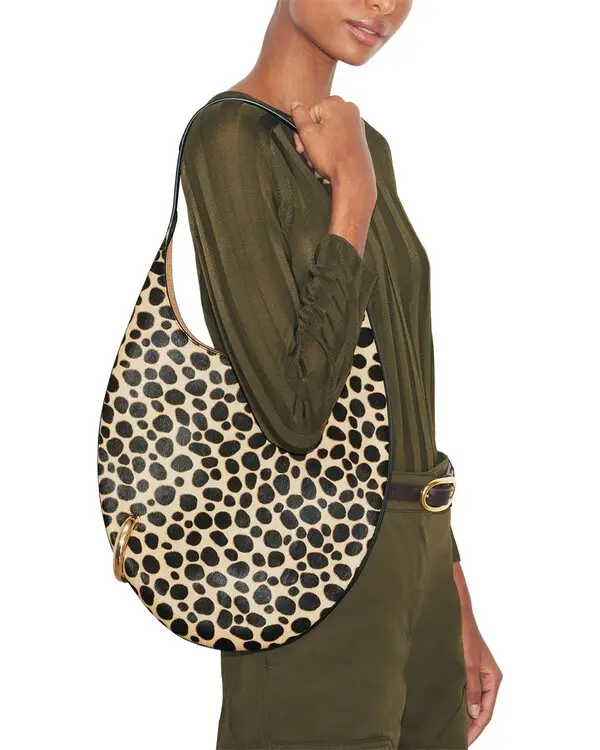 Tory Burch Pierced Printed Calf Hair Shoulder Bag
