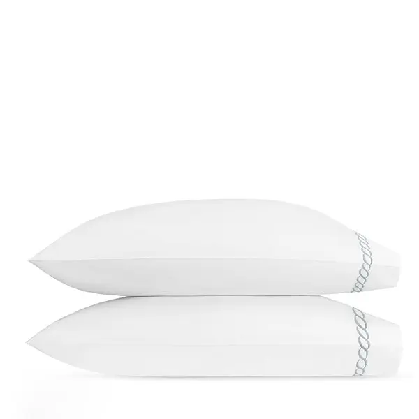 MATOUK Classic Chain King Pillow Case, Pair - Silver