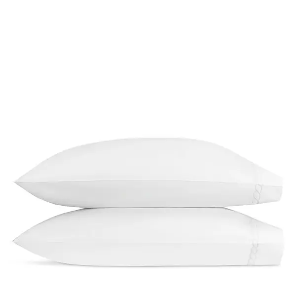 MATOUK Classic Chain King Pillow Case, Pair - White