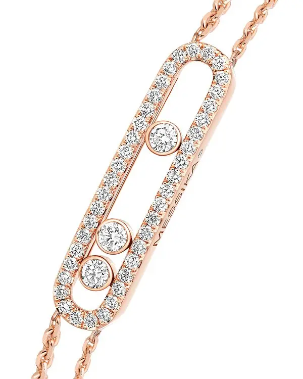 Messika Diamond Move Pave Bracelet In 18k - Pink Gold
