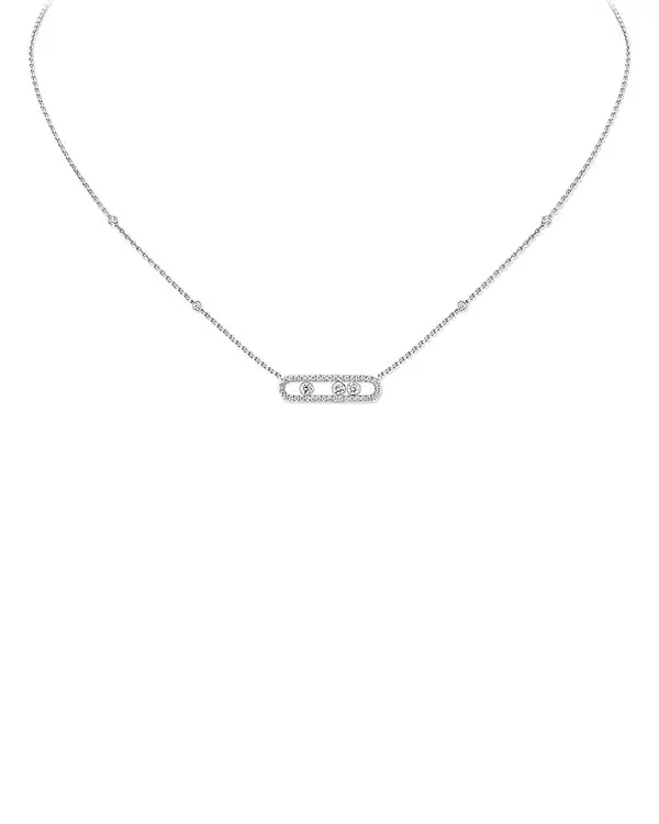 Messika Diamond And Baby Move Pavé Necklace - White Gold