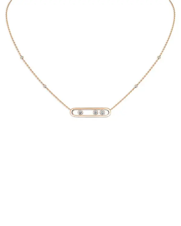 Messika 18k Diamond Move Necklace - Pink Gold