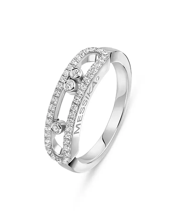 Messika Diamond And 18k Baby Move Pavé Ring 0.23 Tcw - White Gold