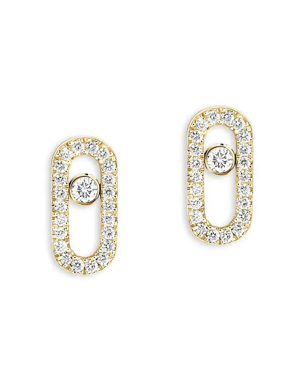 Messika Diamond And 18k Stud Earrings - Yellow Gold