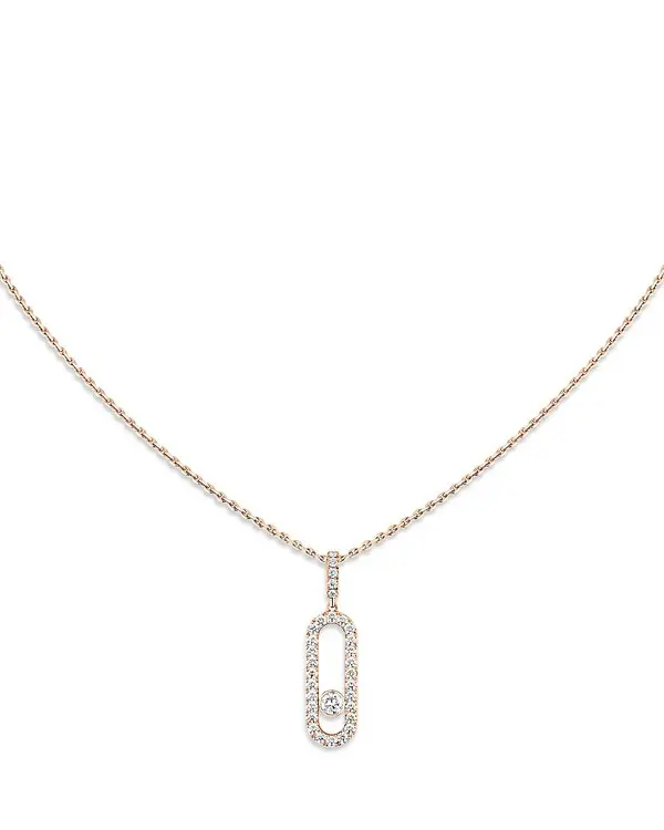 Messika Diamond And 18k Gold Necklace - Pink Gold