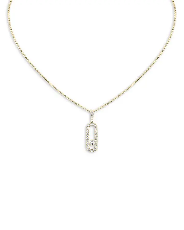 Messika Diamond Pave Necklace - Yellow Gold