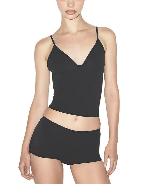 SKIMS Fe Picot Cami & Boyshorts Set - Onyx