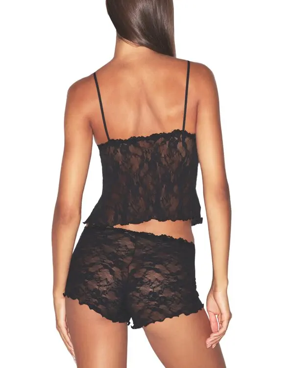SKIMS Stretch Floral Lace Camisole Set - Soot
