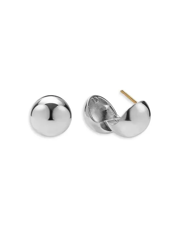Lagos Sterling Caviar Bubbly Round Huggie Hoop Earrings