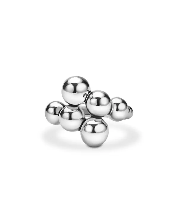 Lagos Sterling Caviar Bubbly Ring - Silver