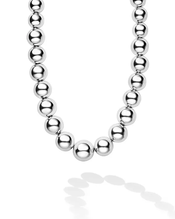 Lagos Sterling Bubbly Graduated Bead Collar Necklace - Silver