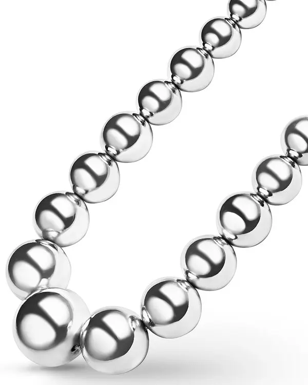 Lagos Sterling Caviar Bubbly Graduated Bead Collar Necklace
