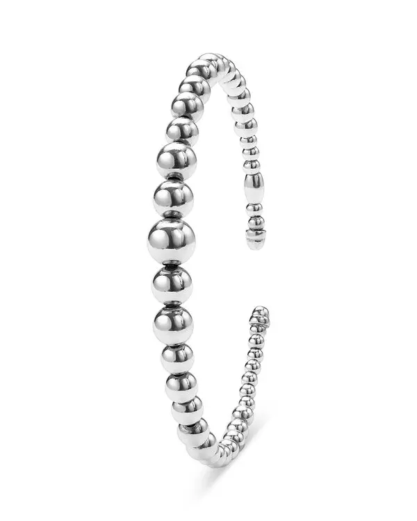 Lagos Sterling Caviar Bubbly Beaded Cuff Bracelet - Silver