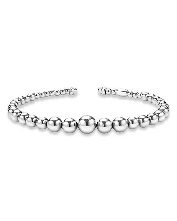 Lagos Sterling Caviar Bubbly Beaded Cuff Bracelet - Silver