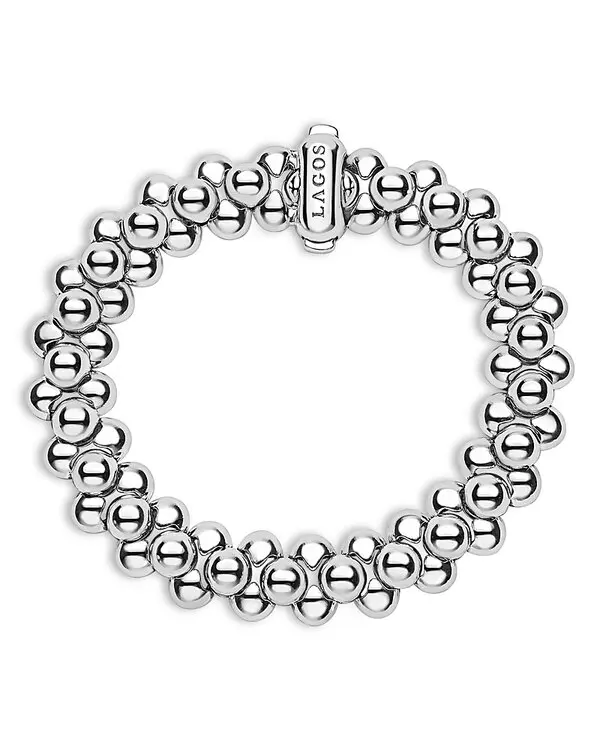 Lagos Sterling Caviar Bubbly Bead Cluster Bracelet - Silver