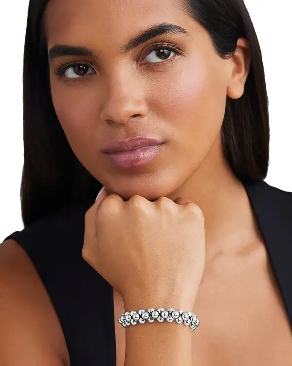 Lagos Sterling Caviar Bubbly Bead Cluster Bracelet