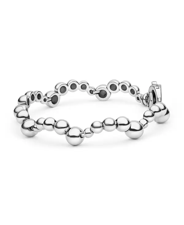 Lagos Sterling Caviar Bubbly Beaded Scallop Bracelet