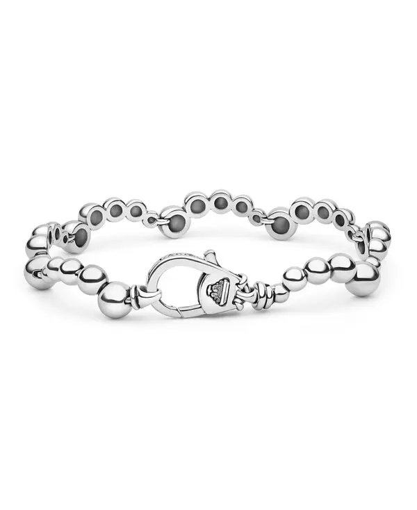 Lagos Sterling Caviar Bubbly Beaded Scallop Bracelet