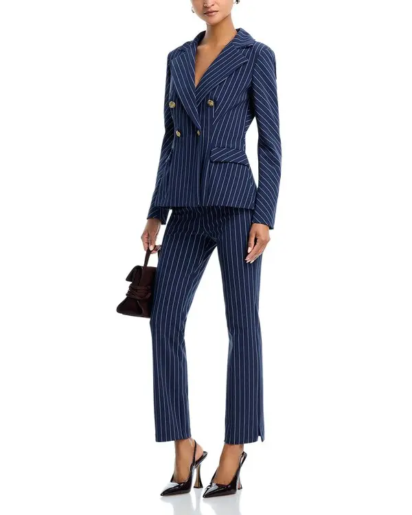 Chiara Boni La Petite Robe Pinstriped Double Breasted Blazer
