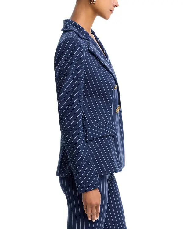 Chiara Boni La Petite Robe Pinstriped Double Breasted Blazer