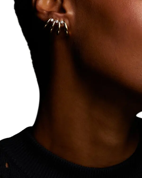 Nadri Pisa Multi Hoop Climber Earrings