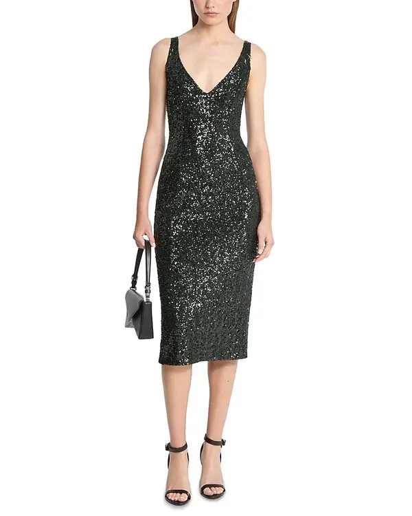 Michael Kors Portrait Sequin Sheath Dress