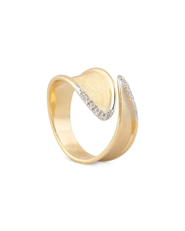 Marco Bicego 18k Yellow Gold Lunaria Twist Diamond Wrap Ring - White/gold