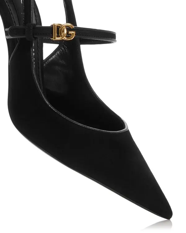 Dolce & Gabbana Suede And Leather Slingbacks