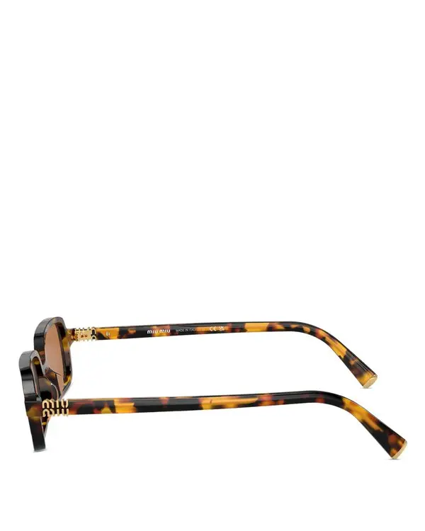 Miu Miu Rectangle Sunglasses, 51mm - Blond Havan
