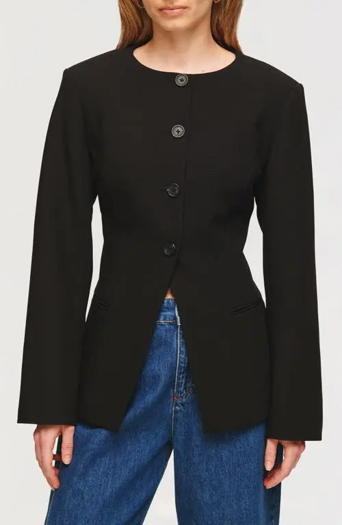 ALIGNE Daphne Collarless Jacket - Black