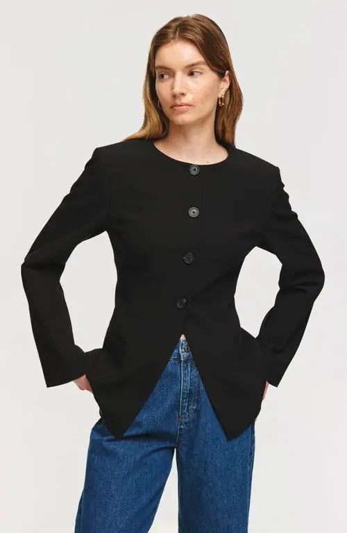ALIGNE Daphne Collarless Jacket - Black