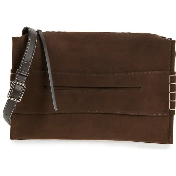 JW Anderson Loafer Suede Messenger Bag - Brown 600