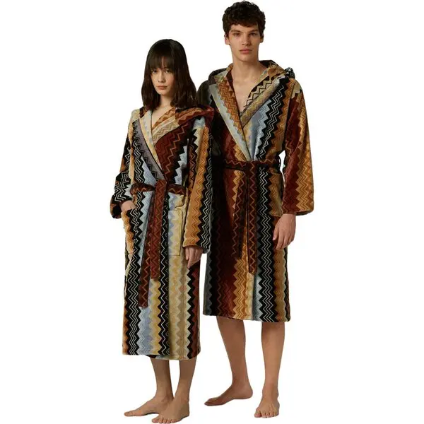 Missoni Giacomo Hooded Bathrobe - Black