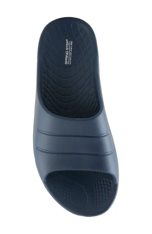 SPRING STEP SHOES Shamak Slide - Navy