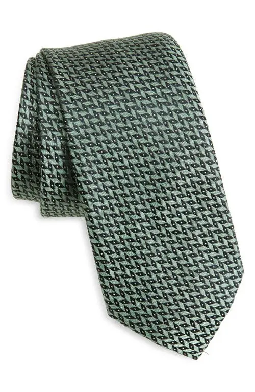 Nordstrom Walden Geo Jacquard Silk Neck Tie - Jade