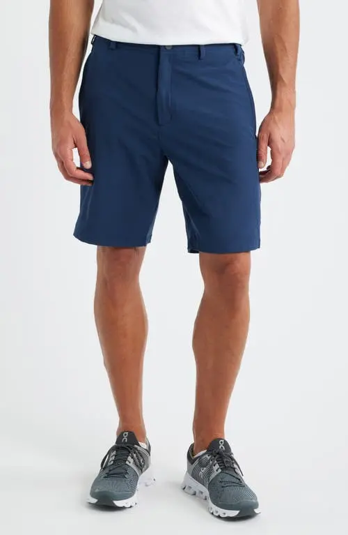 Mack Weldon Radius Flex Water-resistant Flat Front Shorts - True Navy