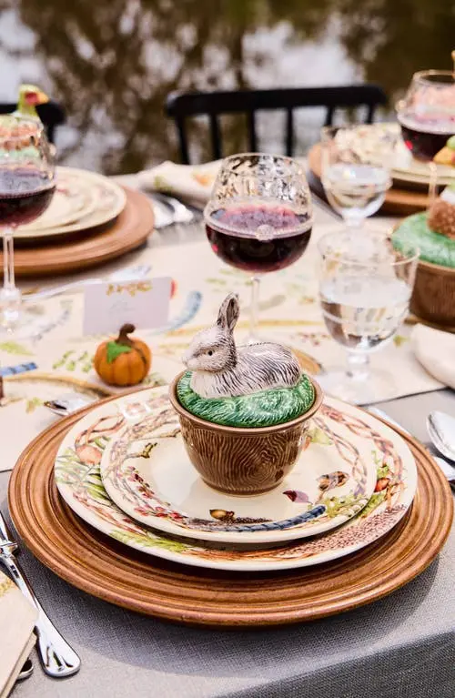 JULISKA Forest Walk Rabbit Covered Bowl
