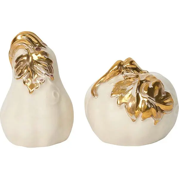 JULISKA Forest Walk Pumpkin Salt & Pepper Shakers - Gold
