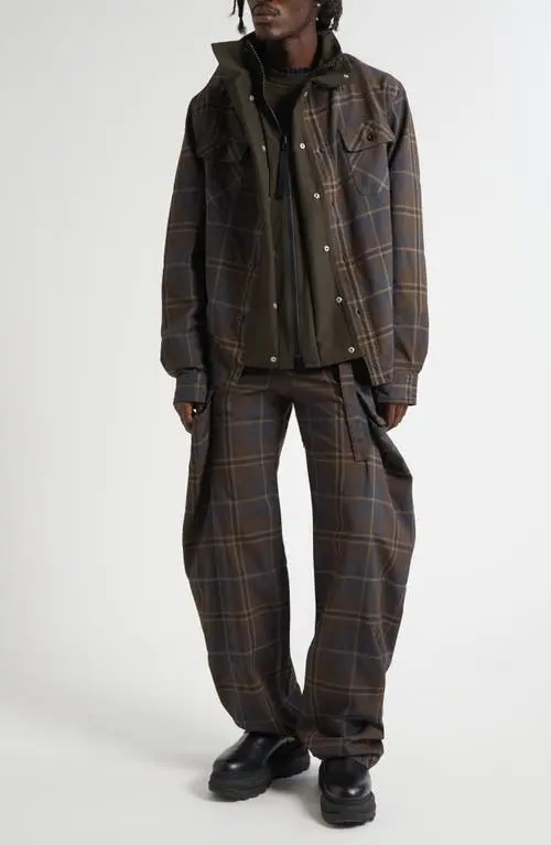Sacai Plaid Shirt Jacket
