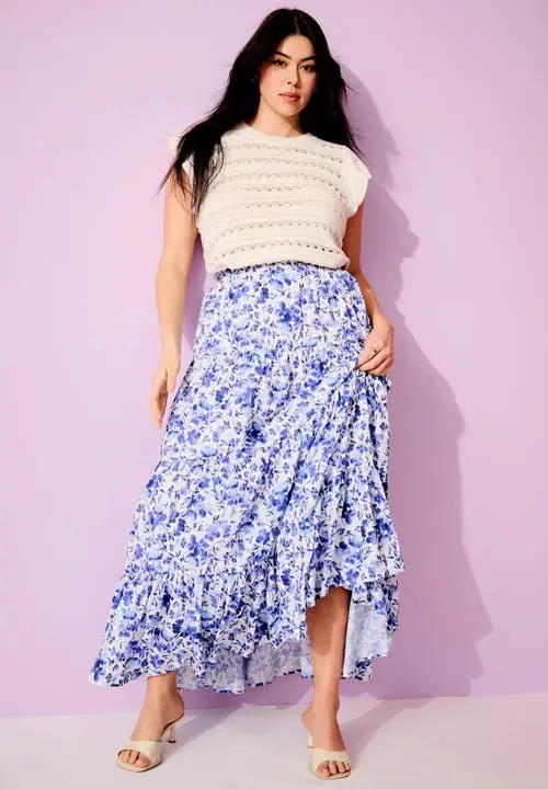 JUNE + VIE Ruffled-sleeve Top