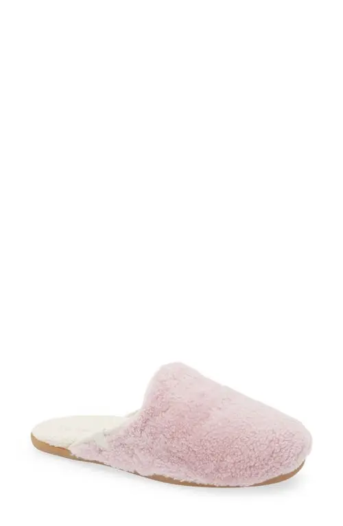 Olukai Hale Slip-on Genuine Shearling Mule - Dusty Pink/tapa