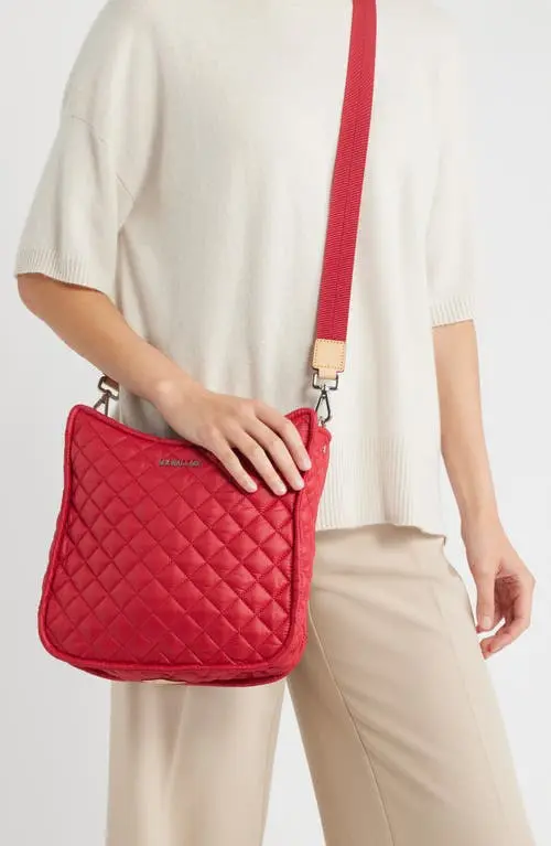 Mz Wallace Quilted Nylon Box Crossbody Bag