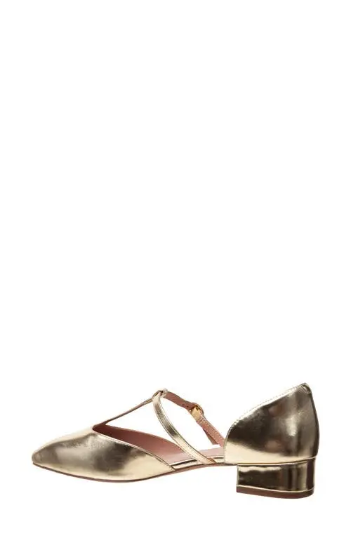 Linea Paolo Coralee Leather Mary Jane Pumps - Dark Gold