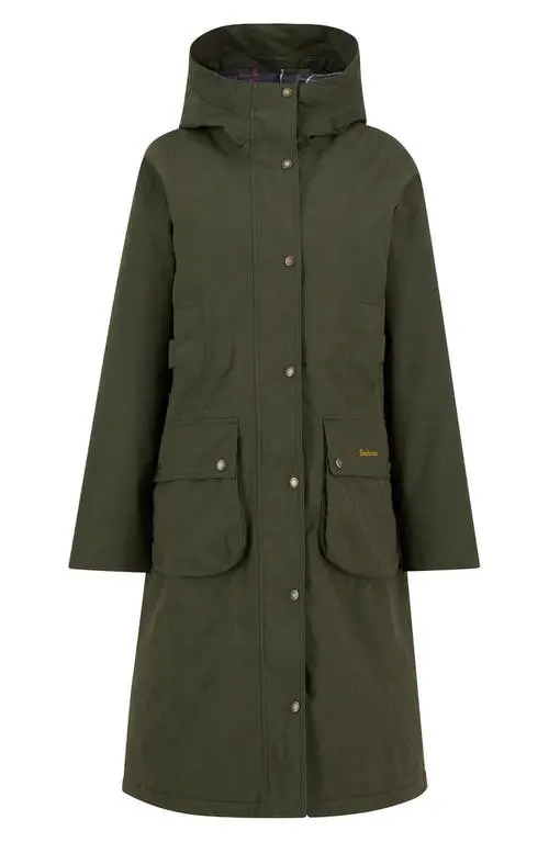 Barbour Bamburgh Hooded Waterproof Jacket - Olive/classic