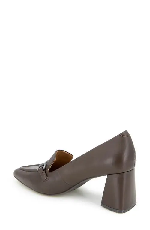 Gentle Souls Pointed Toe Bit Loafer Pumps - Chocolate Leather