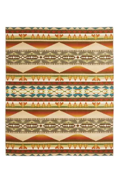 Pendleton Jacquard Unnapped Wool Blend Blanket - Solstice Canyon