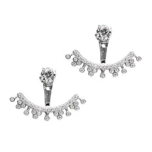 MAZIN JEWELS Anastasia Ear Jackets - Silver
