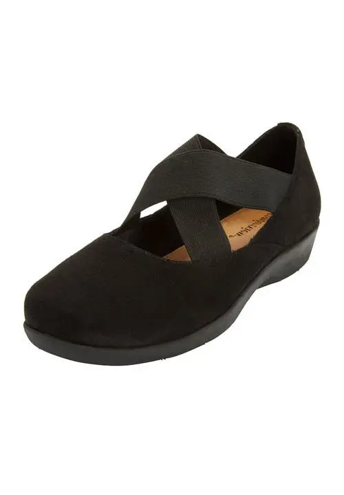 COMFORTVIEW The Stacia Mary Jane Flat - Black