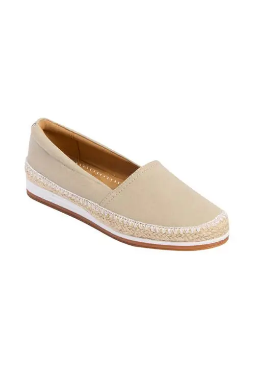 COMFORTVIEW The Spencer Slip On Flat - New Khaki